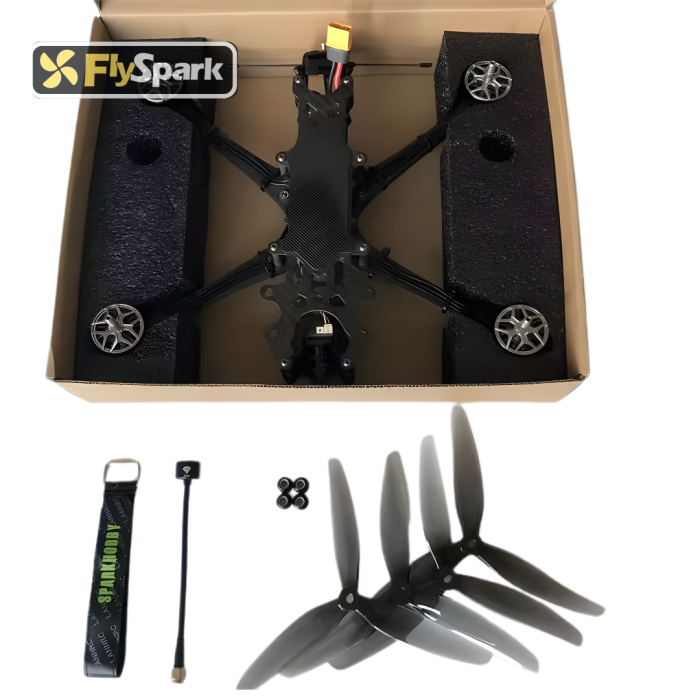 FlySpark 15″ Carbon-Fiber Heavy-Lift FPV Drone (Prebuilt Ready-to-Fly ...
