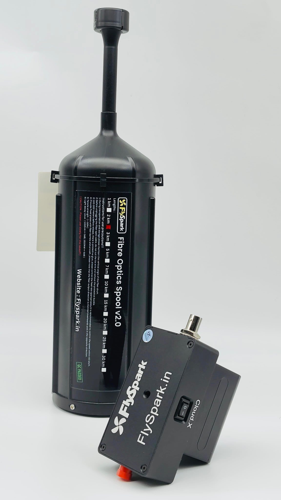 Fly Spark Fiber Optics Spool V2.0 – 1 km to 30 km High-Strength FPV ...