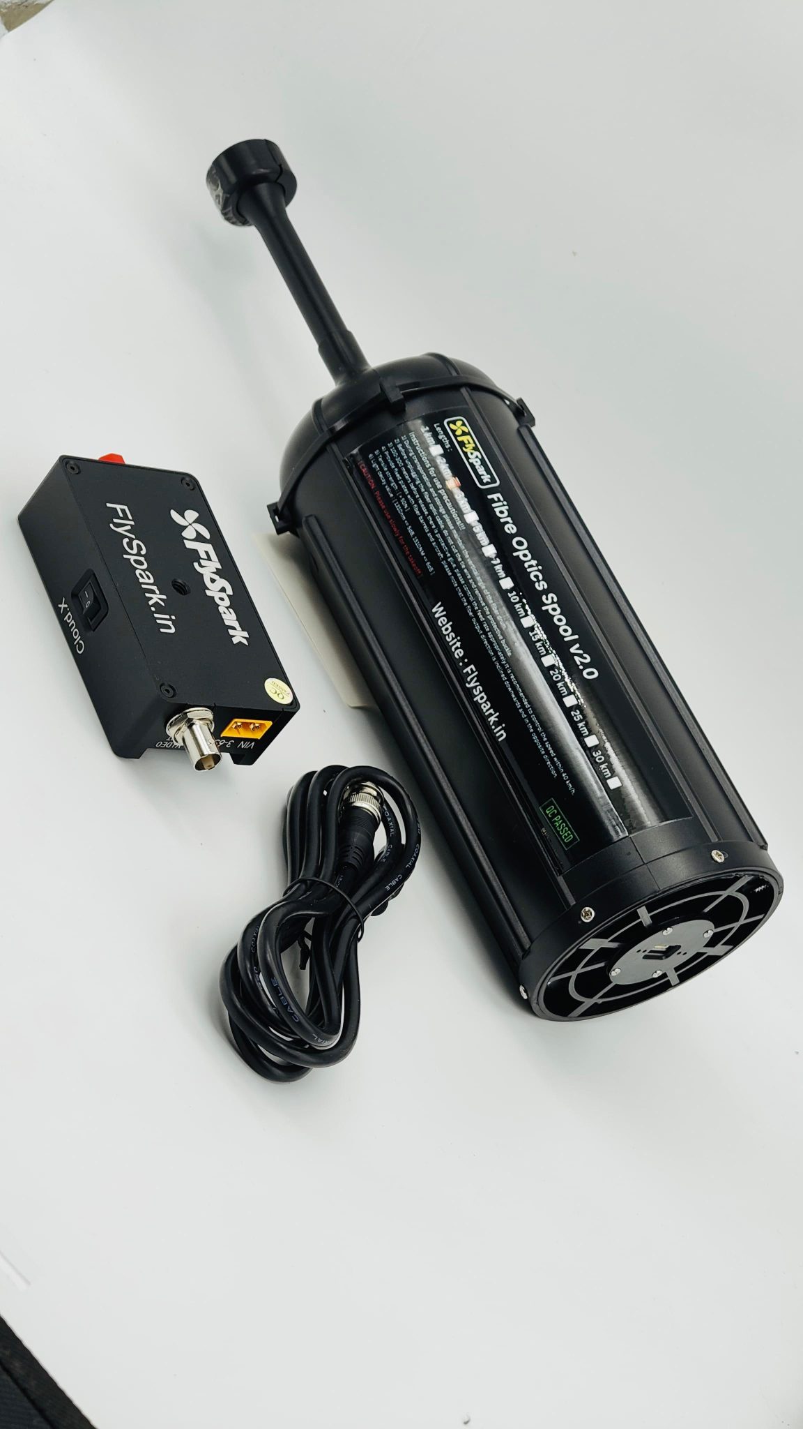 Fly Spark Fiber Optics Spool V2.0 – 1 km to 30 km High-Strength FPV ...